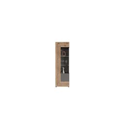ebuy24 Vitrinenschrank Freno Grau 60 x 37 cm | Gr.: onesize