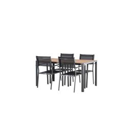 ebuy24 Gartenset Break 5-teilig Schwarz 90 x 150 cm | Gr.: onesize