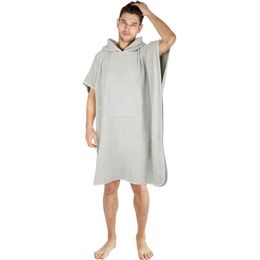 Normani Badeponcho aus Bio-Baumwolle Sitra in Hellgrau | Gr.: onesize