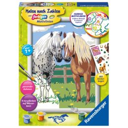 Ravensburger Verlag GmbH Nonbook - Ravensburger Malen nach Zahlen 28566 - Gl&uuml;ckliche Pferde - Kinde | Gr.: onesize