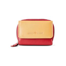 Green Burry Greenburry Nappa Geldb&ouml;rse RFID Schutz Leder 11 cm in red-tan | Gr.: onesize