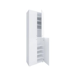 ebuy24 Schuhschrank Lona2XL10DT wei&szlig; Wei&szlig; 70 x 39 cm | Gr.: onesize