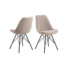 ebuy24 Esszimmerstuhl Eris Beige 2er Set | Gr.: onesize