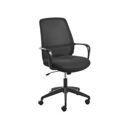 Beliani B&uuml;rostuhl VELTO in Schwarz/Silber - (W) 60 x (H) 96 x (L) 60 cm | Gr.: onesize