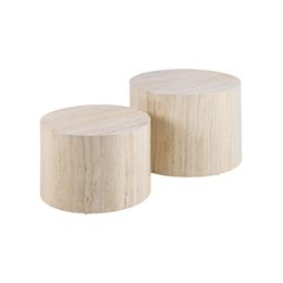 ebuy24 Couchtisch Dice Beige 58 x 58 cm | Gr.: onesize