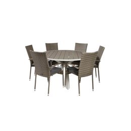 ebuy24 Gartenm&ouml;bel-Set Parma Grau 140 x 140 cm | Gr.: onesize