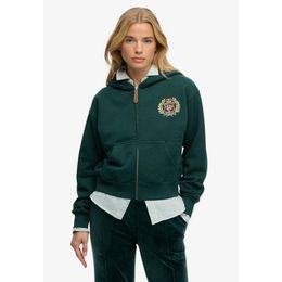 Superdry & Co Zip-Up Hoodie 'Country Club' female Green size 36