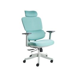 Beliani B&uuml;rostuhl VISCOUNT in Blau/Beige/Grau - (W) 50 x (H) 121 x (L) 63 cm | Gr.: onesize