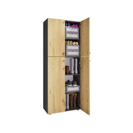 ebuy24 Schuhschrank LonaXXL5DT anthrazit Anthrazit 70 x 39 cm | Gr.: onesize