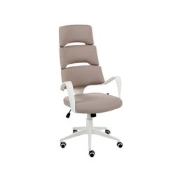 Beliani B&uuml;rostuhl GRANDIOSE in Beige/Wei&szlig; - (W) 66 x (H) 111 x (L) 52 cm | Gr.: onesize
