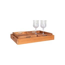 ebuy24 Teller, Faro Teak 29 x 39 cm | Gr.: onesize