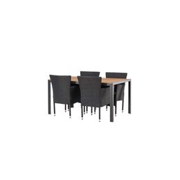 ebuy24 Gartenset Break 5-teilig Schwarz 90 x 150 cm | Gr.: onesize