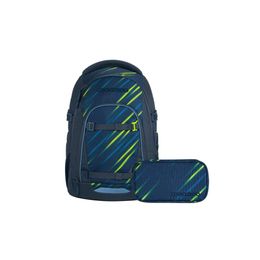 Coocazoo Schulrucksack-Set MATE "Fast Lime" 2-tlg. in Blau | Gr.: onesize