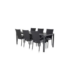 ebuy24 Gartenset Break 7-teilig Schwarz 90 x 205 cm | Gr.: onesize