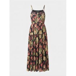 KOROSHI Langes, bedrucktes Kleid mit fl&uuml;ssigem Tr&auml;ger in bunt | Gr.: S