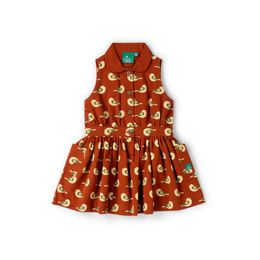 Little Green Radicals Sch&uuml;rzenkleid mit Knopfleiste in Rot | Gr.: 6-7-jahre