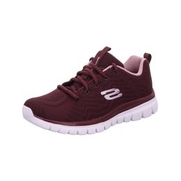 Skechers Schn&uuml;rhalbschuh in bordeaux | Gr.: 36