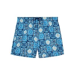 HOM Boxer-Badehose Beach Boxer Maiolica in blue print | Gr.: M