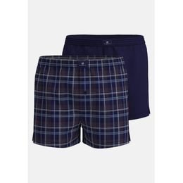 Bugatti Boxershort 2Er Pack Florenz in blau-dunkel-Karo | Gr.: 6