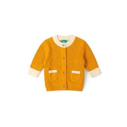 Little Green Radicals Kuschelige Strickjacke in Gold | Gr.: 6-12 Monate