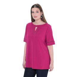 Ulla Popken Shirt in magenta | Gr.: 42-44