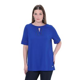 Ulla Popken Shirt in kobaltblau | Gr.: 50-52