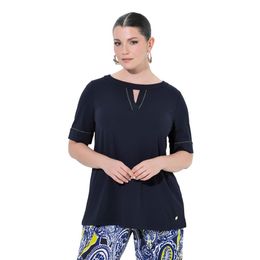Ulla Popken Shirt in dunkles marine | Gr.: 46-48