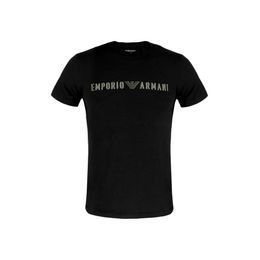 Emporio Armani T-Shirt Megalogo in Schwarz | Gr.: XL