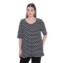Ulla Popken Shirt in schwarz | Gr.: 50-52