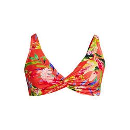LANDS' END Bikinitop mit Twist-Detail, Damen,  Orange, Elasthan/Nylon-Mischung, by Lands' End