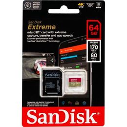 Sandisk microSDXC 64GB Extreme A2 C10 V30 UHS-I U3