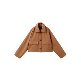 Mango Between-Season Jacket 'Brava' female Brown size XXS