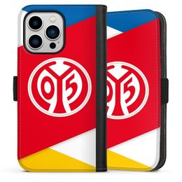 DeinDesign iPhone 13 Pro Handy Klapph&uuml;lle Handyh&uuml;lle aus Kunst Leder schwarz Flip Case 1. Fsv Mainz 05 E.V. Official Licensed Product Soccer Sideflip mit Lasche