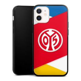 DeinDesign iPhone 12 mini Handy Slim Case extra d&uuml;nn Silikon Handyh&uuml;lle schwarz H&uuml;lle Soccer Official Licensed Product 1. Fsv Mainz 05 E.V. Silikon Slim Case