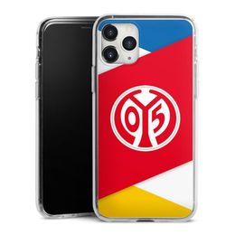 DeinDesign iPhone 11 Pro Max Handy Silikon H&uuml;lle Case transparent Handyh&uuml;lle 1. Fsv Mainz 05 E.V. Official Licensed Product Soccer Silikon Case