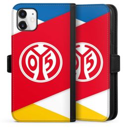 DeinDesign iPhone 11 Handy Klapph&uuml;lle Handyh&uuml;lle aus Kunst Leder schwarz Flip Case 1. Fsv Mainz 05 E.V. Official Licensed Product Soccer Sideflip mit Lasche