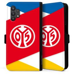 DeinDesign Galaxy A32 5G Handy Klapph&uuml;lle Handyh&uuml;lle aus Kunst Leder schwarz Flip Case 1. Fsv Mainz 05 E.V. Official Licensed Product Soccer Sideflip mit langer 