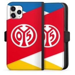 DeinDesign iPhone 11 Pro Handy Klapph&uuml;lle Handyh&uuml;lle aus Kunst Leder schwarz Flip Case 1. Fsv Mainz 05 E.V. Official Licensed Product Soccer Sideflip mit Lasche