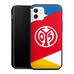 DeinDesign iPhone 12 mini Handy Premium Silikon H&uuml;lle Handyh&uuml;lle schwarz Case Soccer Official Licensed Product 1. Fsv Mainz 05 E.V. Silikon Premium Case
