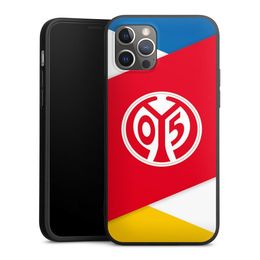DeinDesign iPhone 12 Pro Handy Premium Silikon H&uuml;lle Handyh&uuml;lle schwarz Case Soccer Official Licensed Product 1. Fsv Mainz 05 E.V. Silikon Premium Case