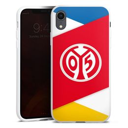 DeinDesign iPhone Xr Handy Silikon H&uuml;lle Case wei&szlig; Handyh&uuml;lle 1. Fsv Mainz 05 E.V. Official Licensed Product Soccer Silikon Case