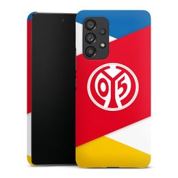 DeinDesign Galaxy A53 5G Handy Premium Case Smartphone Handyh&uuml;lle Schutzh&uuml;lle gl&auml;nzend Soccer Official Licensed Product 1. Fsv Mainz 05 E.V. Premium Case