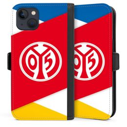 DeinDesign iPhone 13 Handy Klapph&uuml;lle Handyh&uuml;lle aus Kunst Leder schwarz Flip Case 1. Fsv Mainz 05 E.V. Official Licensed Product Soccer Sideflip mit Lasche