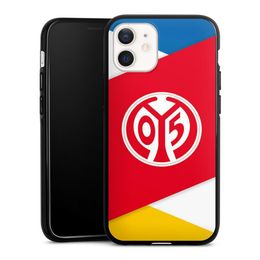 DeinDesign iPhone 12 mini Handy Silikon H&uuml;lle Case schwarz Handyh&uuml;lle Soccer Official Licensed Product 1. Fsv Mainz 05 E.V.