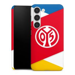 DeinDesign Galaxy S23 Handy Premium Case Smartphone Handyh&uuml;lle Schutzh&uuml;lle matt 1. Fsv Mainz 05 E.V. Official Licensed Product Soccer Premium Case