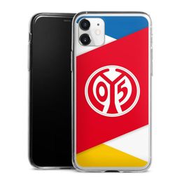 DeinDesign iPhone 11 Handy Slim Case Silikon Handyh&uuml;lle transparent H&uuml;lle extra d&uuml;nn Official Licensed Product Soccer 1. Fsv Mainz 05 E.V. Silikon Slim Case