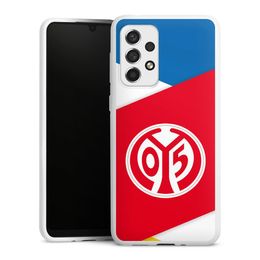 DeinDesign Galaxy A33 5G Handy Silikon H&uuml;lle Case wei&szlig; Handyh&uuml;lle Soccer Official Licensed Product 1. Fsv Mainz 05 E.V. Silikon Case