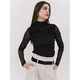 4TAILORS Top 'Fierce' Damen Gr&ouml;&szlig;e XXXL schwarz