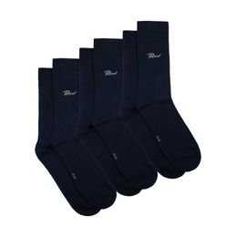 Feinsocken PETROL INDUSTRIES, Herren, Gr. 39-42, blau (sky captain), Baumwollmischung, unifarben, Socken, mit Logo Stickerei