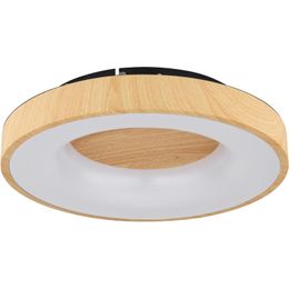 Globo LIGHTING LED Deckenleuchte "JOLLI", 1 Stk.schwarz, Wohnzimmer, Leuchten, Deckenlampe/holzoptik/rund/Wohnzimmer/Schlafzimmer/CCT 2700-6000K